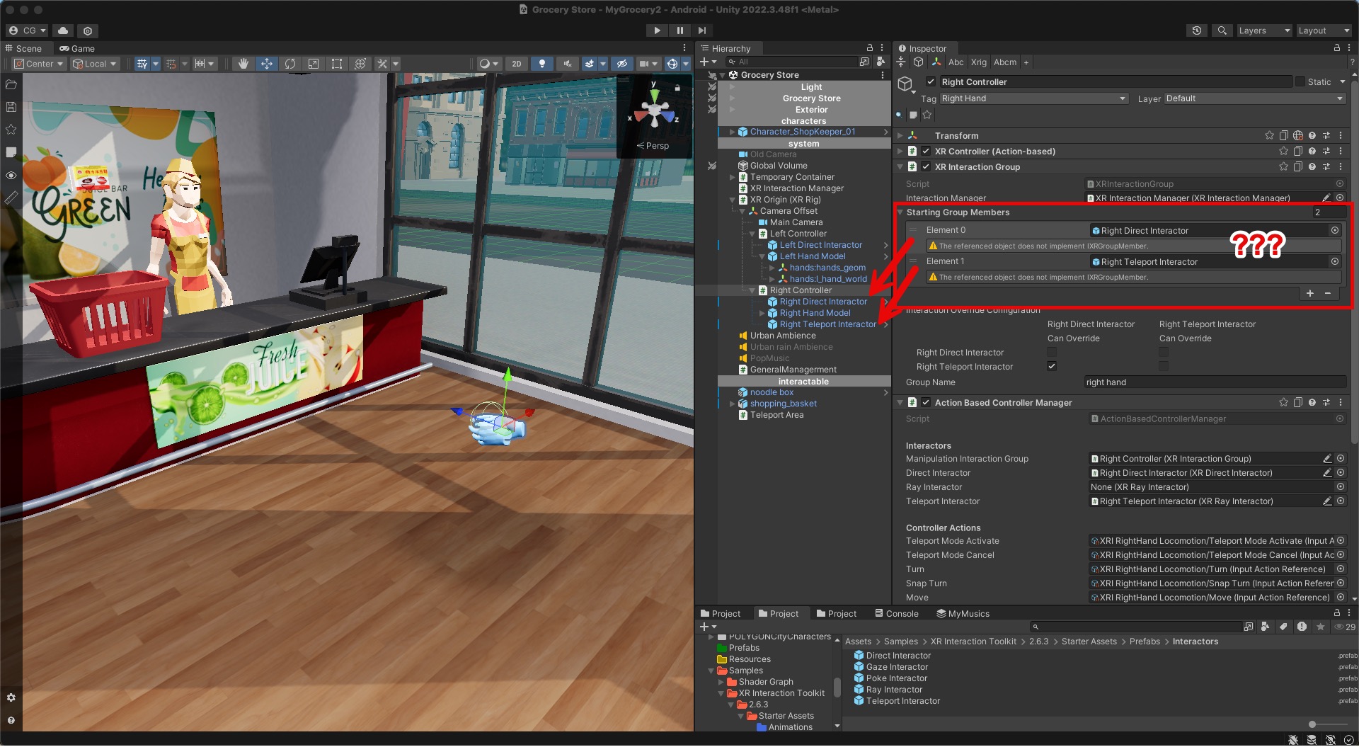 How to solve the XR Interaction Group's Starting Group Members problem? - Unity Engine - Unity ...