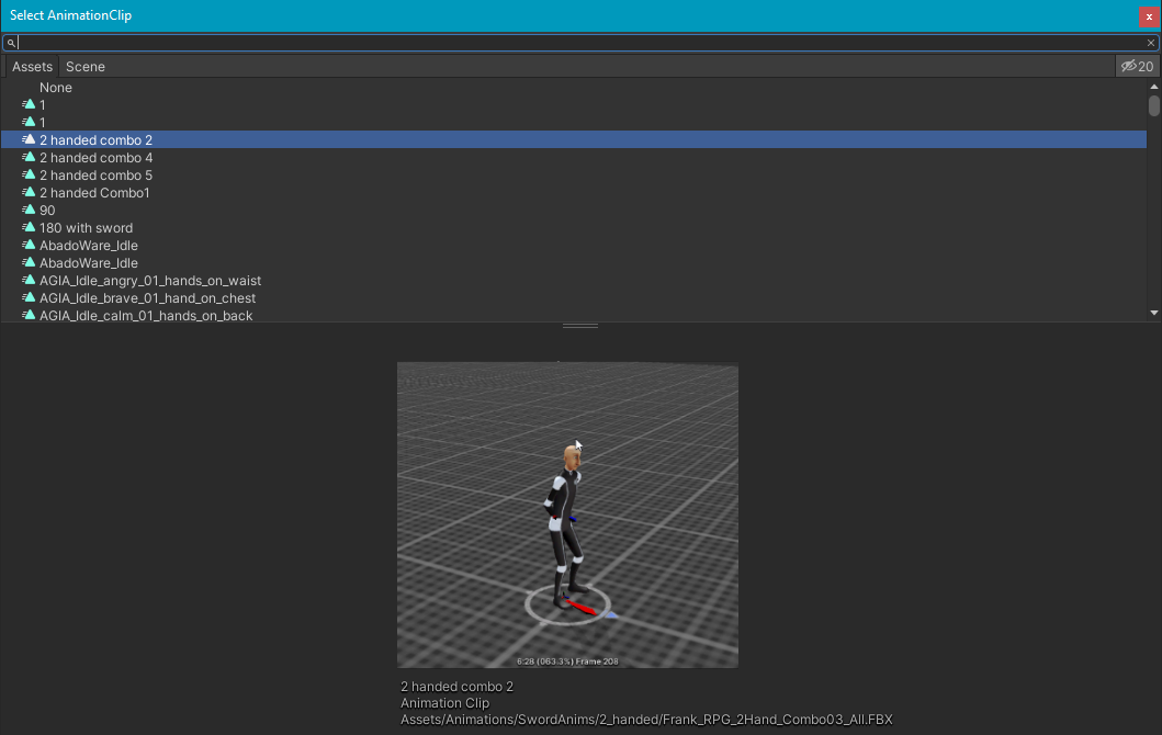 Please add animation previews to the "Select AnimationClip" window - Unity Engine - Unity ...