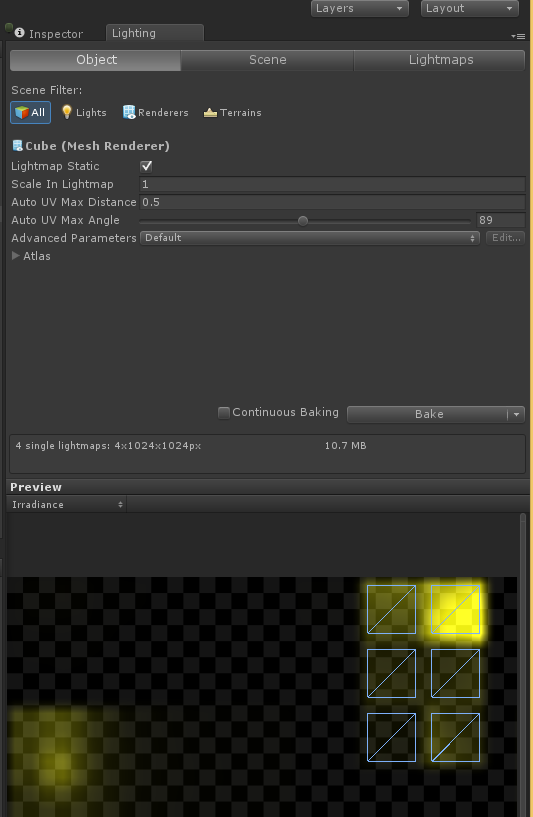 Where did object preview in baked map and mesh renderer sorting layers go? - Unity Engine ...