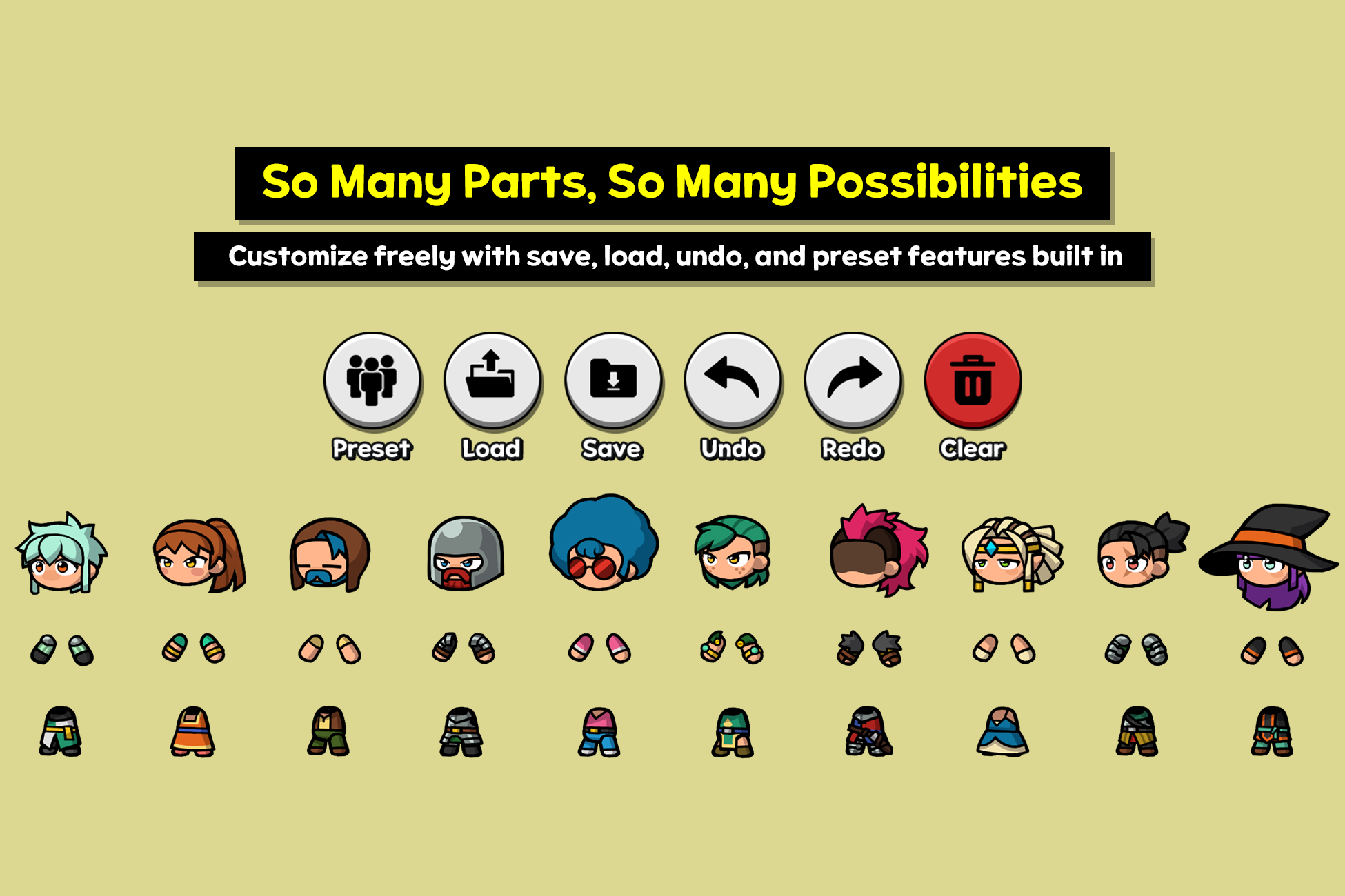 [RELEASED] SP1 Series Vol.01 – 2D Character Maker & Monster Pack (+PSB) - Community Showcases ...