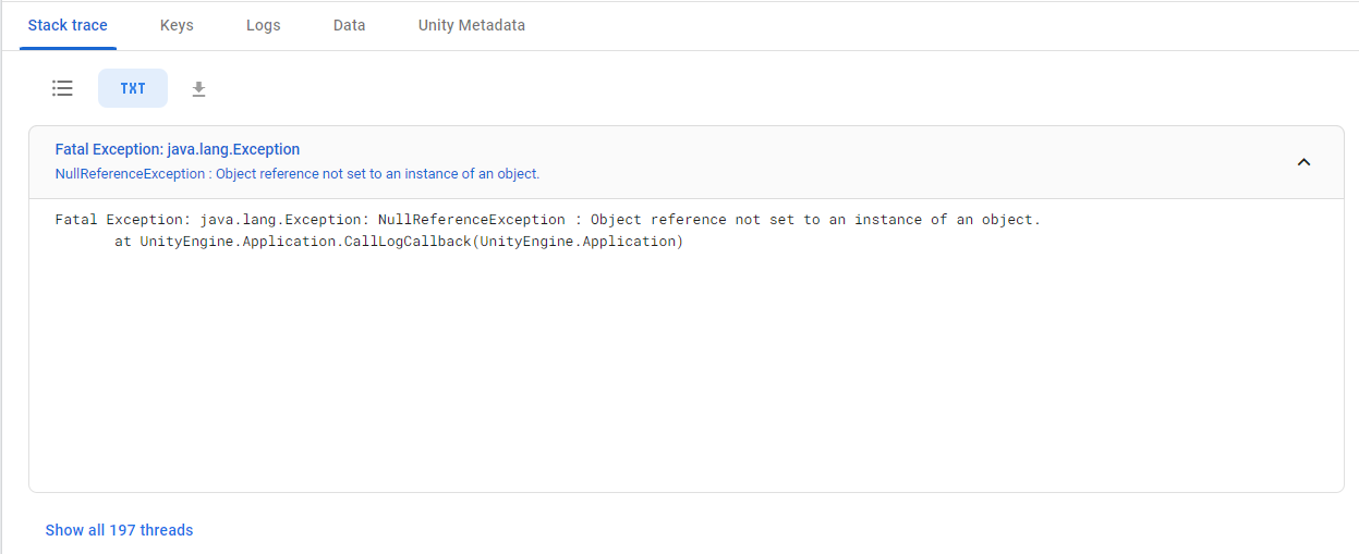 Fatal Exception: UnityEngine.Application.CallLogCallback(UnityEngine ... Fatal Exception: UnityEngine.Application.CallLogCallback(UnityEngine ...