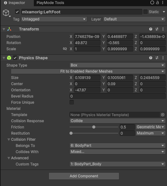[ECS] Physics shape colliders attached with bones stays in T-Pose at Runtime - Unity Engine ...