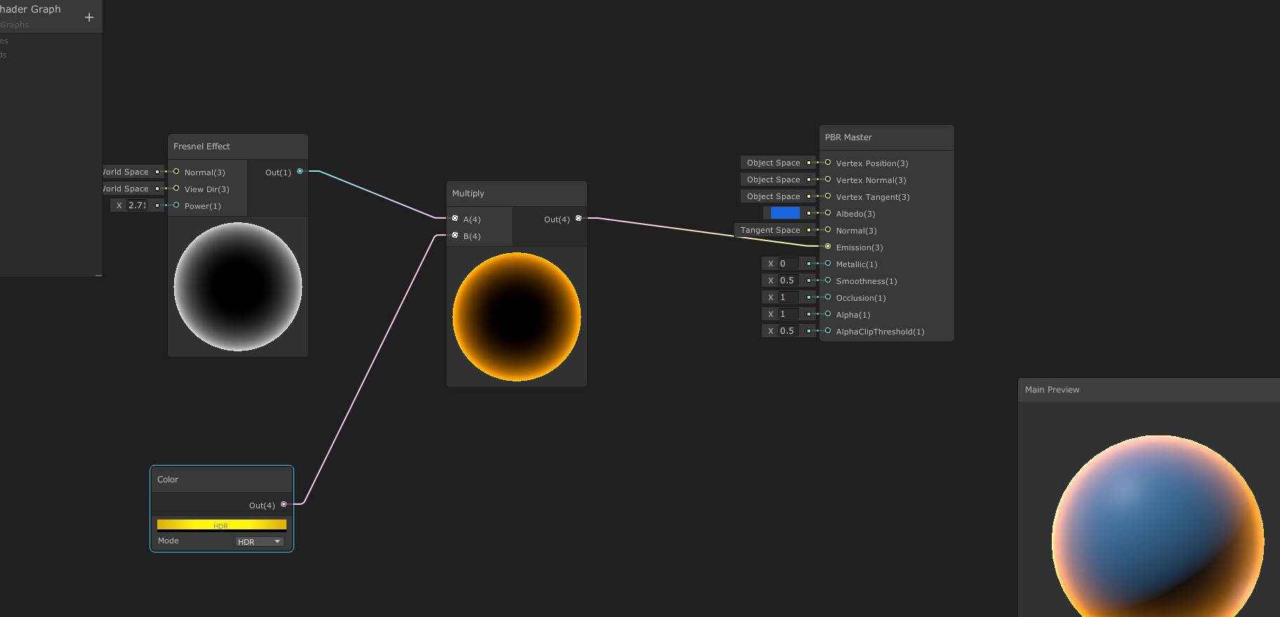 HDR Shadergraph doesnt recognize Fresnel effect - Unity Engine - Unity Discussions