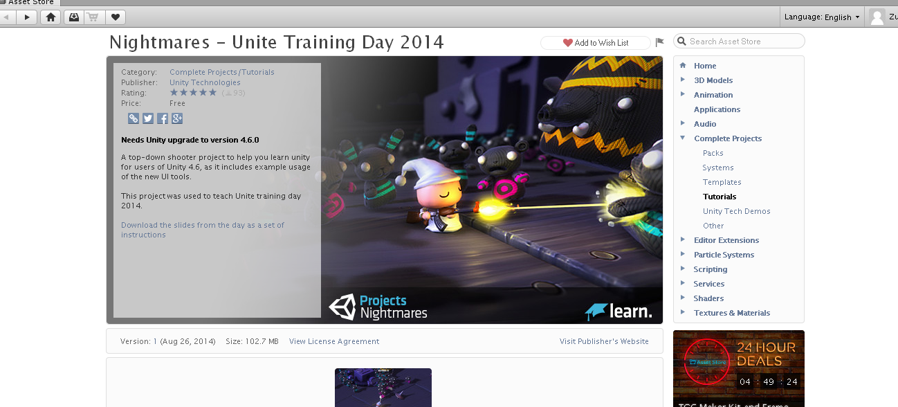 Unable to download Unity Nightmare Project from Asset Store - Community ...