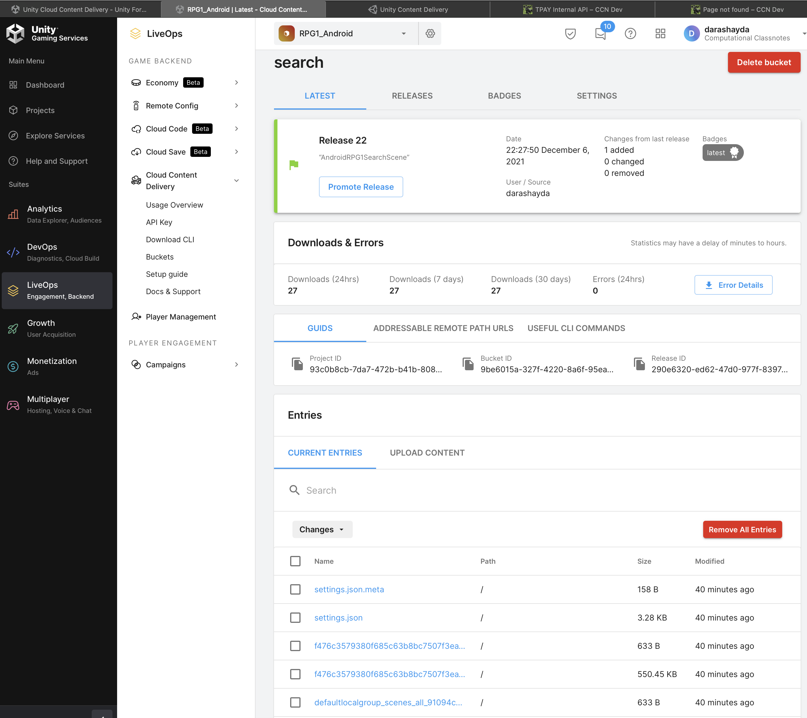 RemoteProviderException: TextDataProvider : unable to load "assets/aa/settings.json" - Unity ...