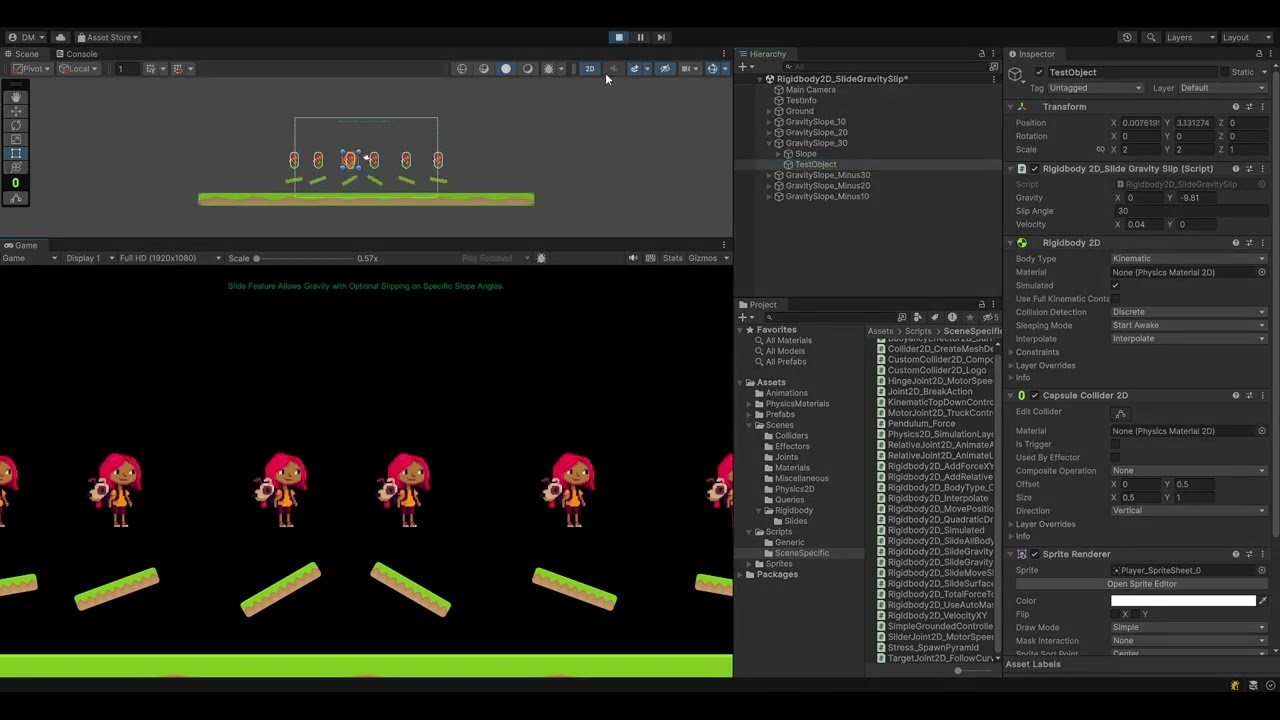 Gravity and Slipping with Rigidbody2D.Slide - Unity Engine - Unity Discussions