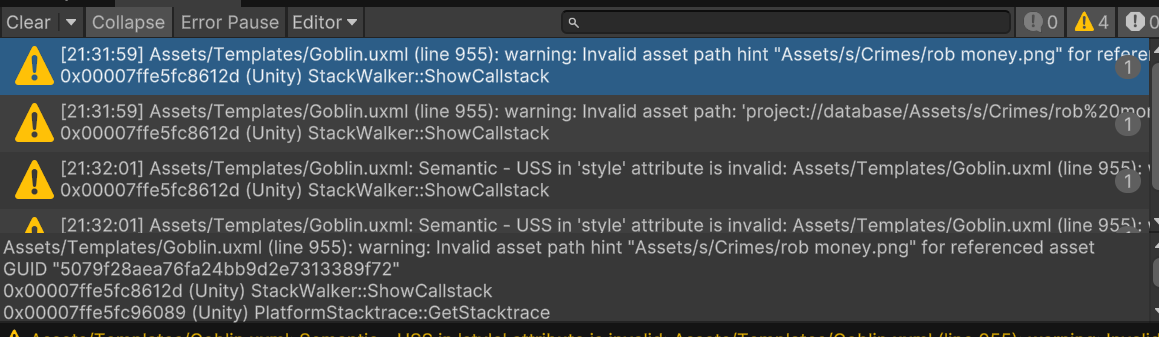 Getting Asset Database Warning When Declaring Font Variable In My Uss Unity Engine Unity 3876