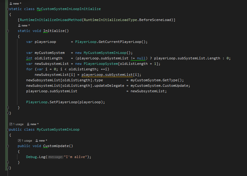 Add system to PlayerLoop - Unity Engine - Unity Discussions