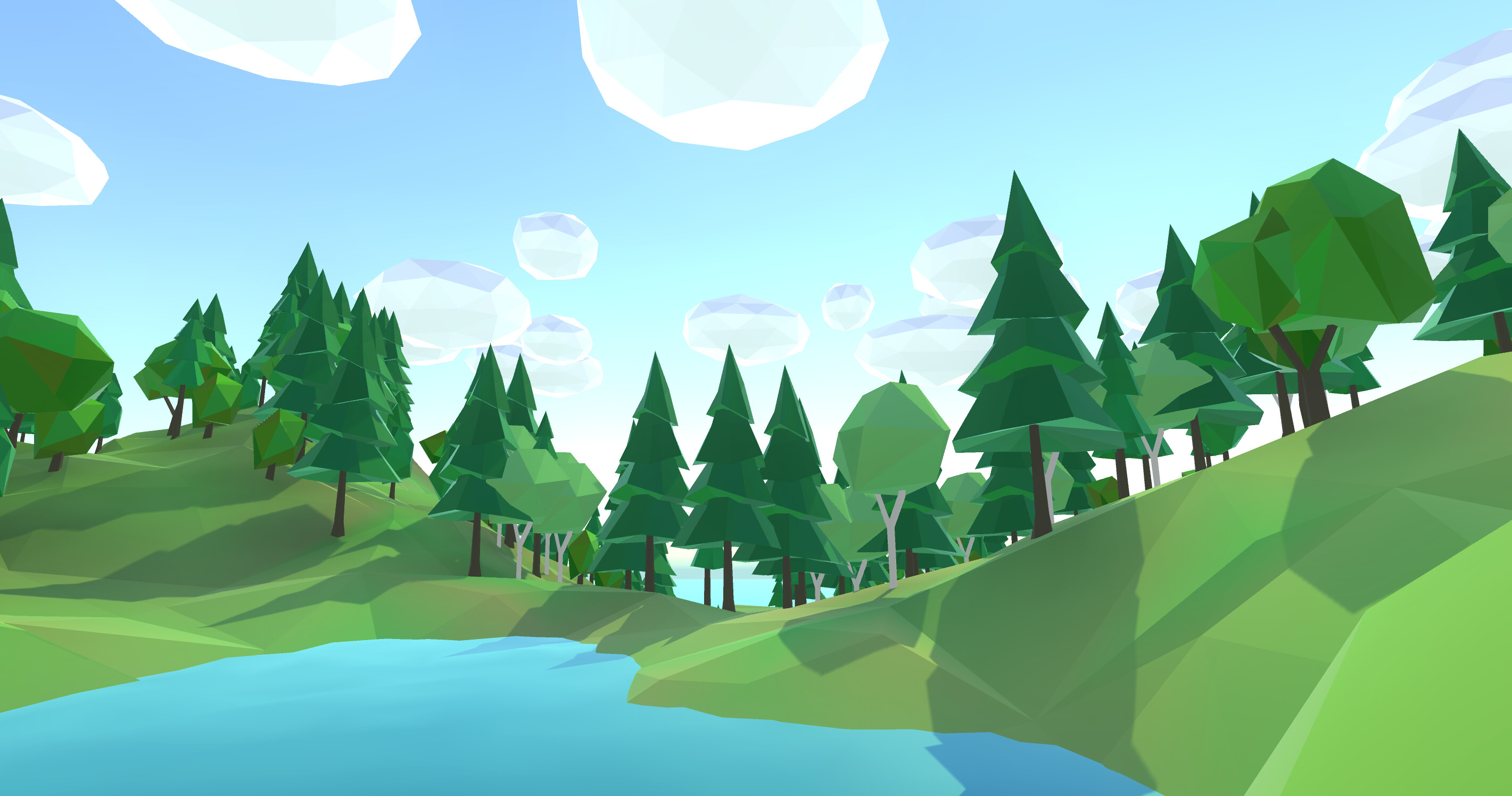 Randomly generated low-poly styled terrain with rivers, lakes and erosion - Community Showcases ...