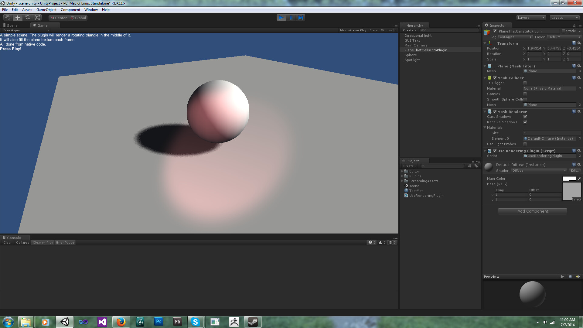 Rendering Plugin Example not working - Unity Engine - Unity Discussions Rendering Plugin Example not working - Unity Engine - Unity Discussions