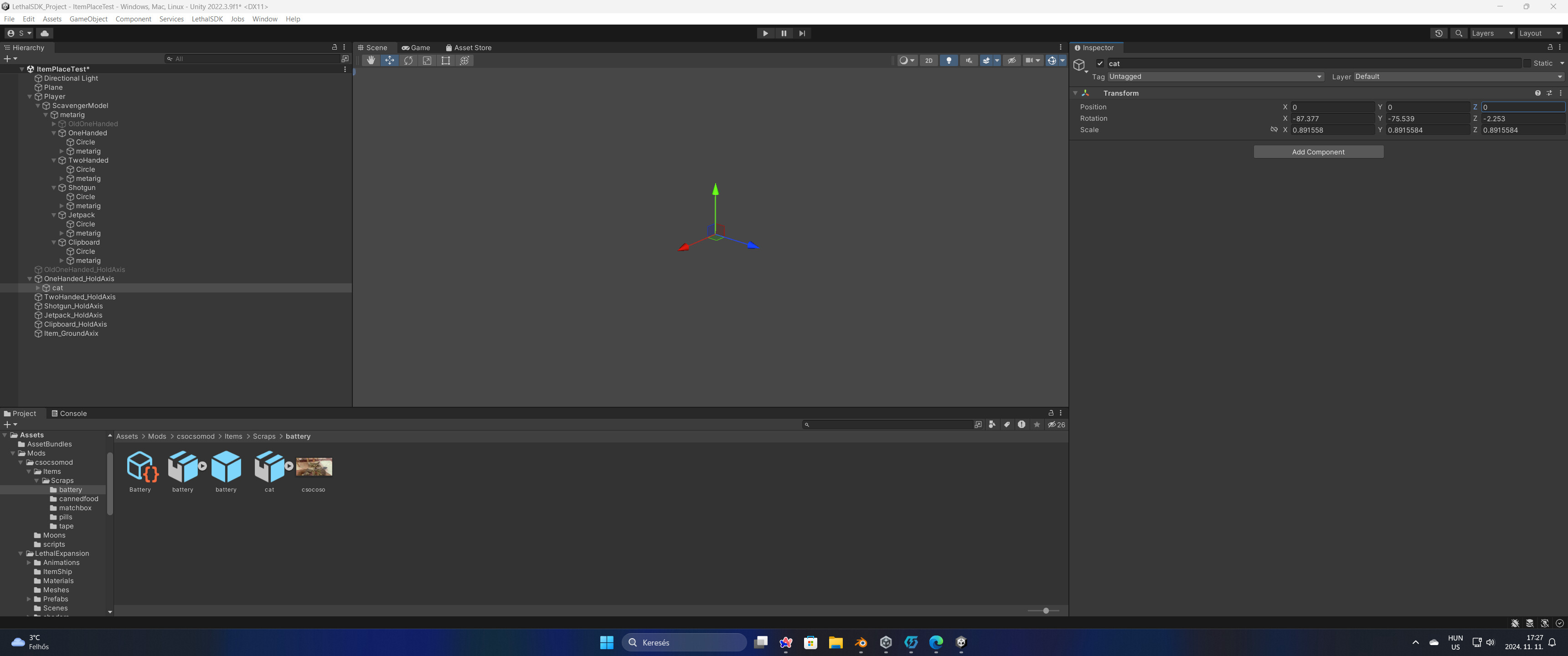 I'm trying to make a mod and for some reason nothing shows up on the scene even thought the ...