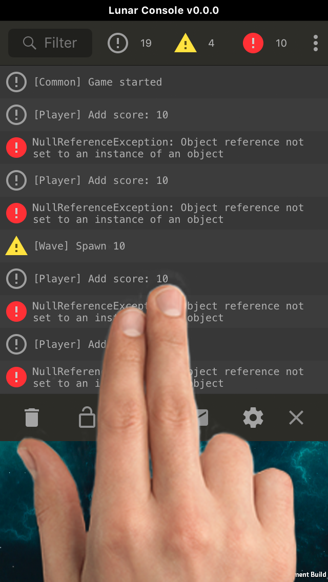 [Lunar Mobile Console] High-performance Unity iOS/Android logger built with native platform UI ...