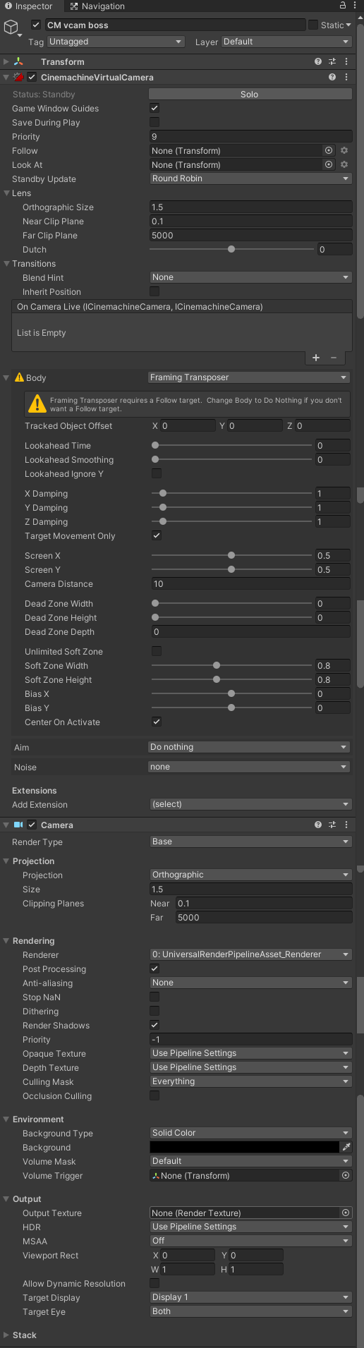 Inl_RenderCameraStack is trying to render disabled vcams - Unity Engine - Unity Discussions