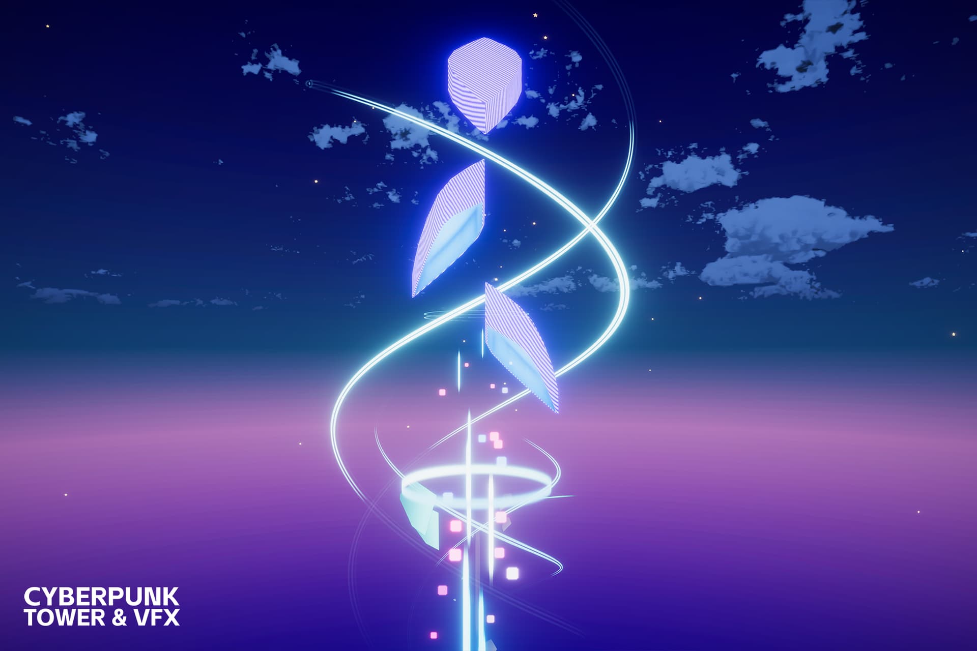 【RELEASED】 Cyberpunk Tower and Neon Light VFX – Stylized Environment Asset - Community Showcases ...