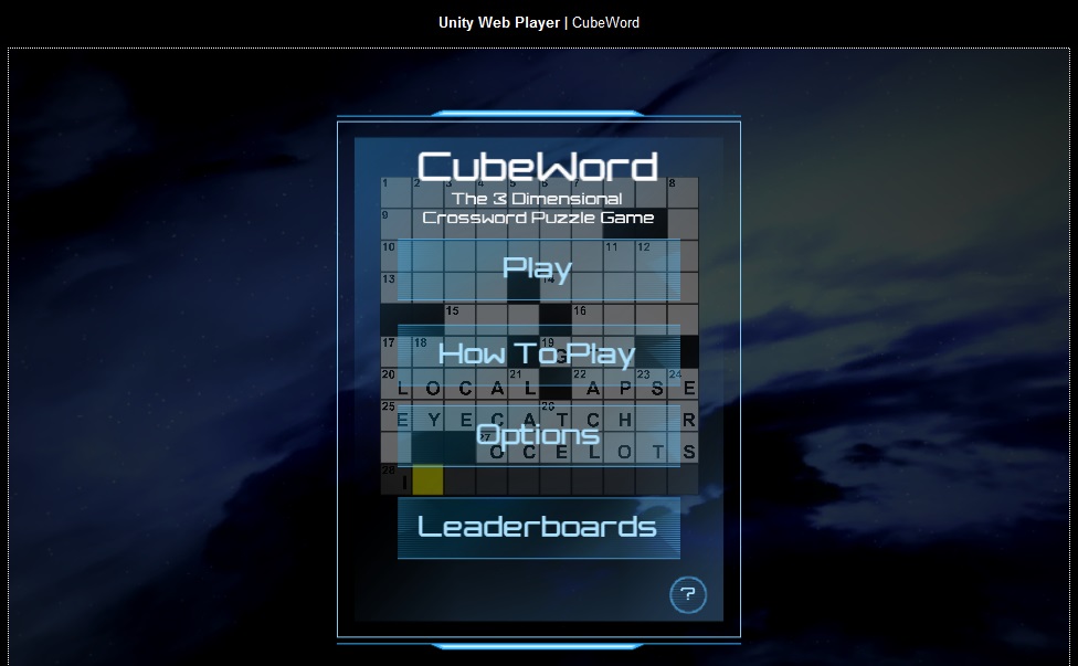 [WIP] CubeWord - 3d crossword puzzle game - Community Showcases - Unity Discussions