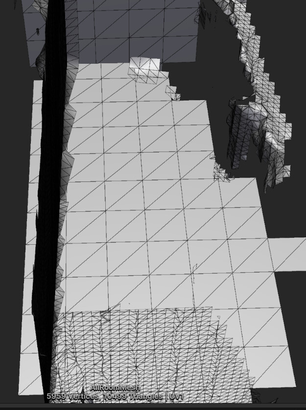 When scanning a room through ARMeshManager, the floor goes beyond the walls - Unity Engine ...