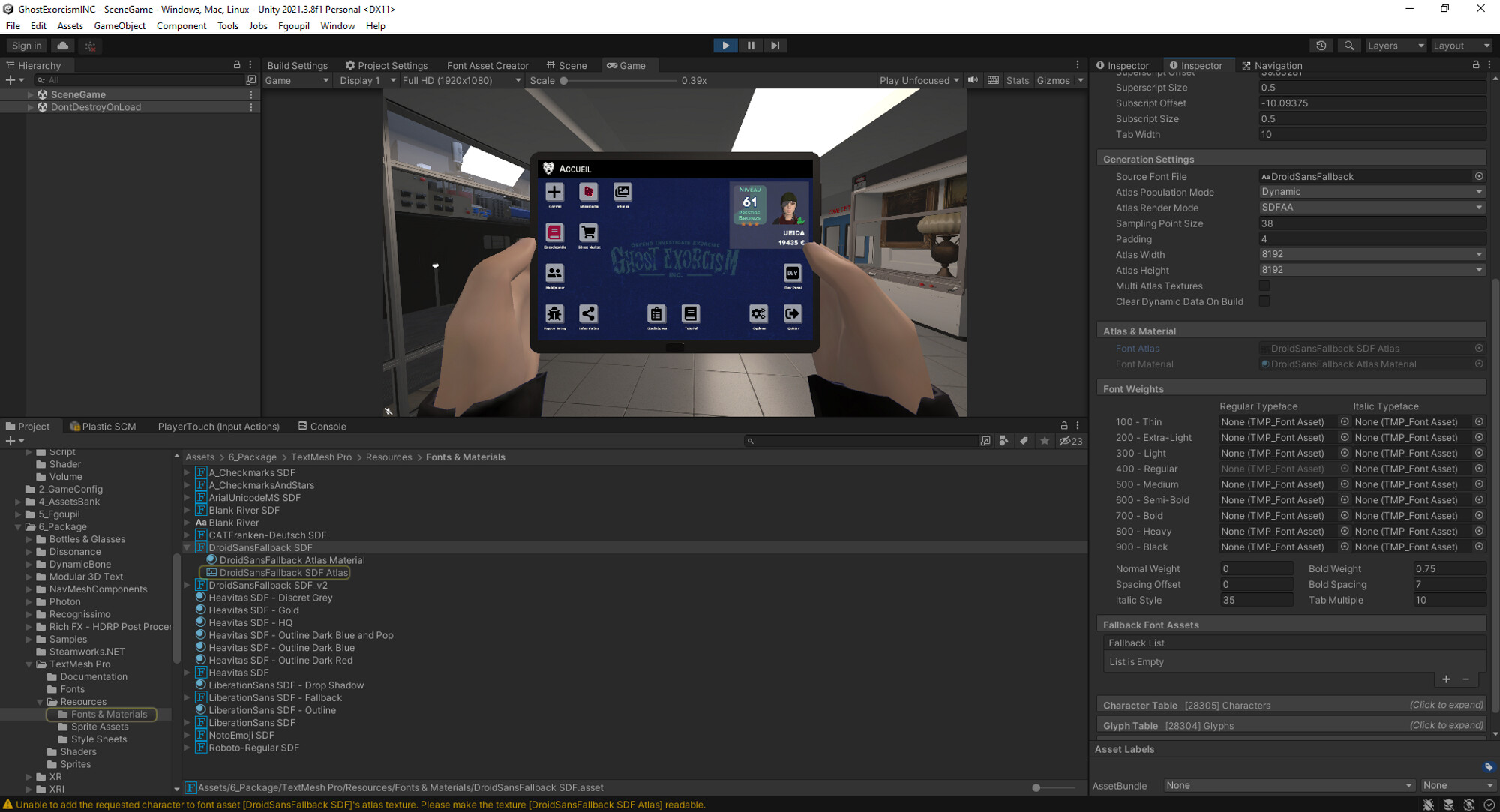 "Unable to add character to font asset's atlas texture" - Unity Engine - Unity Discussions