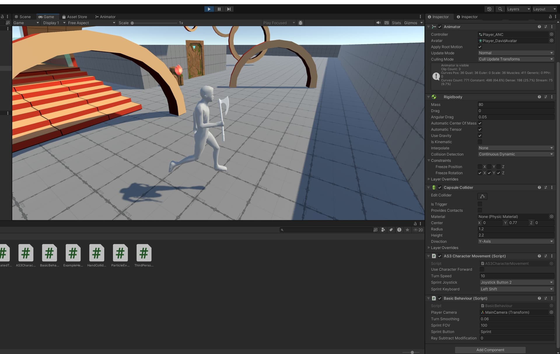 Why is the character floating and not moving? - Getting Started - Unity Discussions