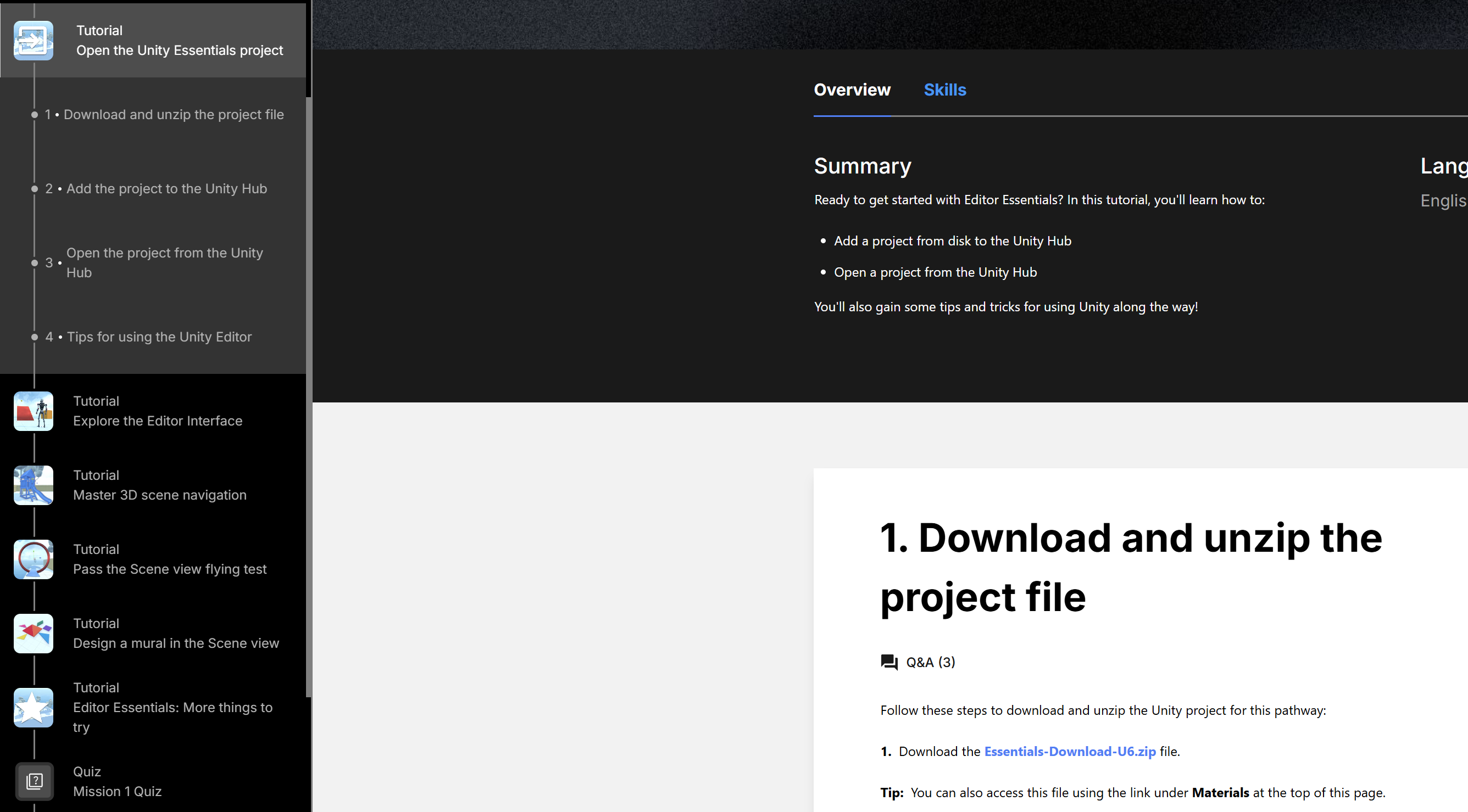 How to access in-editor learning tab? - Learn Content - Unity Discussions
