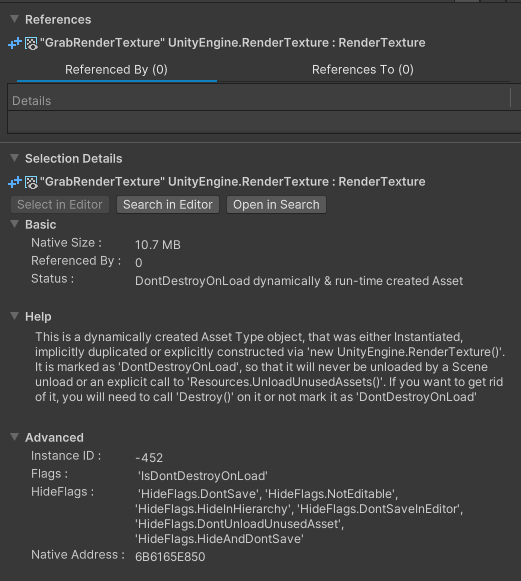 Commandbufferblit Will Not Set Maintex And Can Cause Memory Leak Unity Engine Unity
