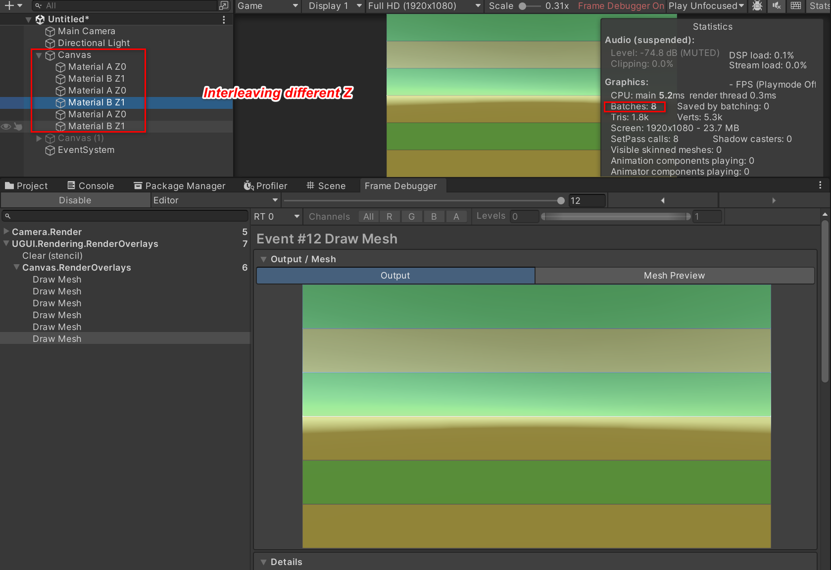 UI batches broken just changing sibling order - Unity Engine - Unity Discussions