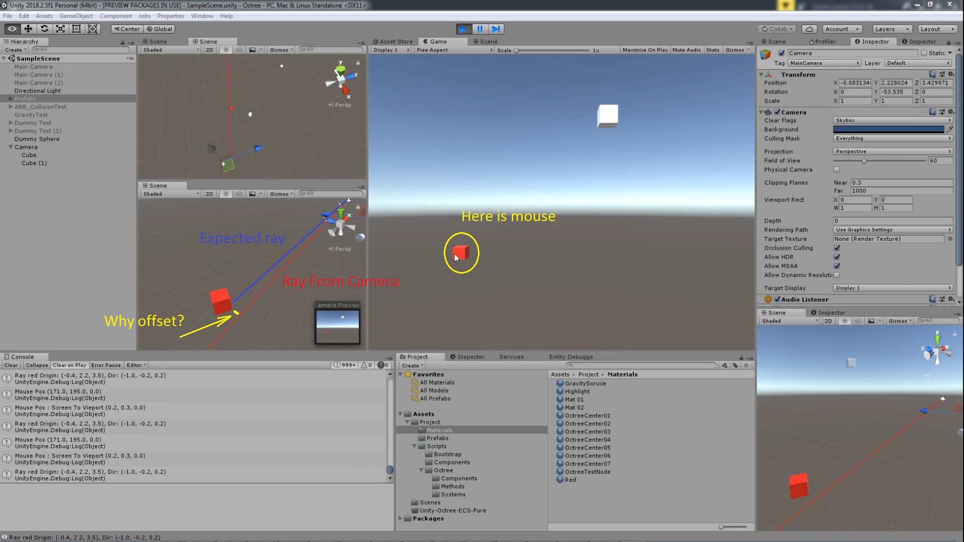 [solved] Screenpointtoray Input Mouseposition Offset Error Unity Engine Unity Discussions
