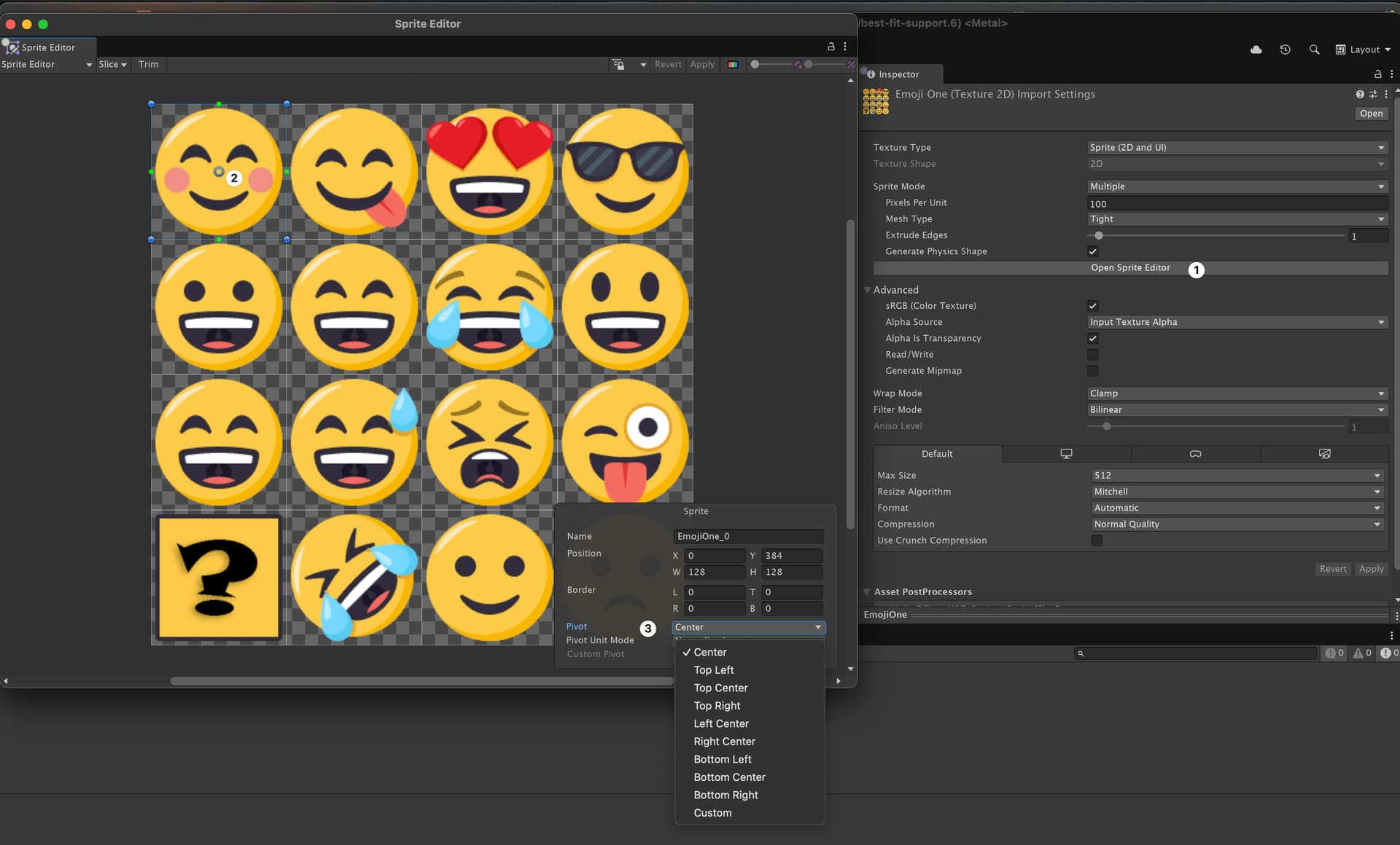 How to vertically center sprite assets when scaled - Unity Engine ...