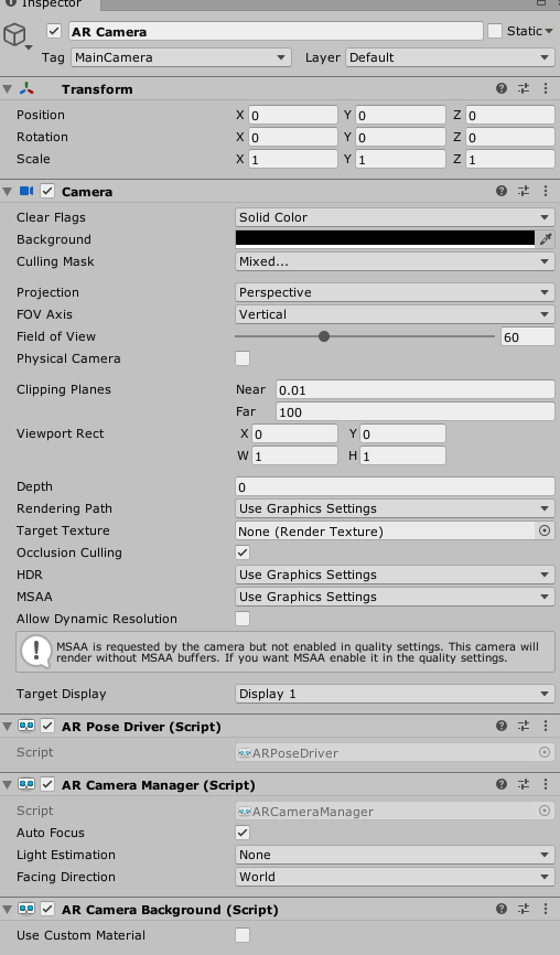 Nested Camera inside ARCamera causes strange artefact - Unity Engine ... Nested Camera inside ARCamera causes strange artefact - Unity Engine ...