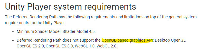 URP Deferred Min-Requirements? - Unity Engine - Unity Discussions