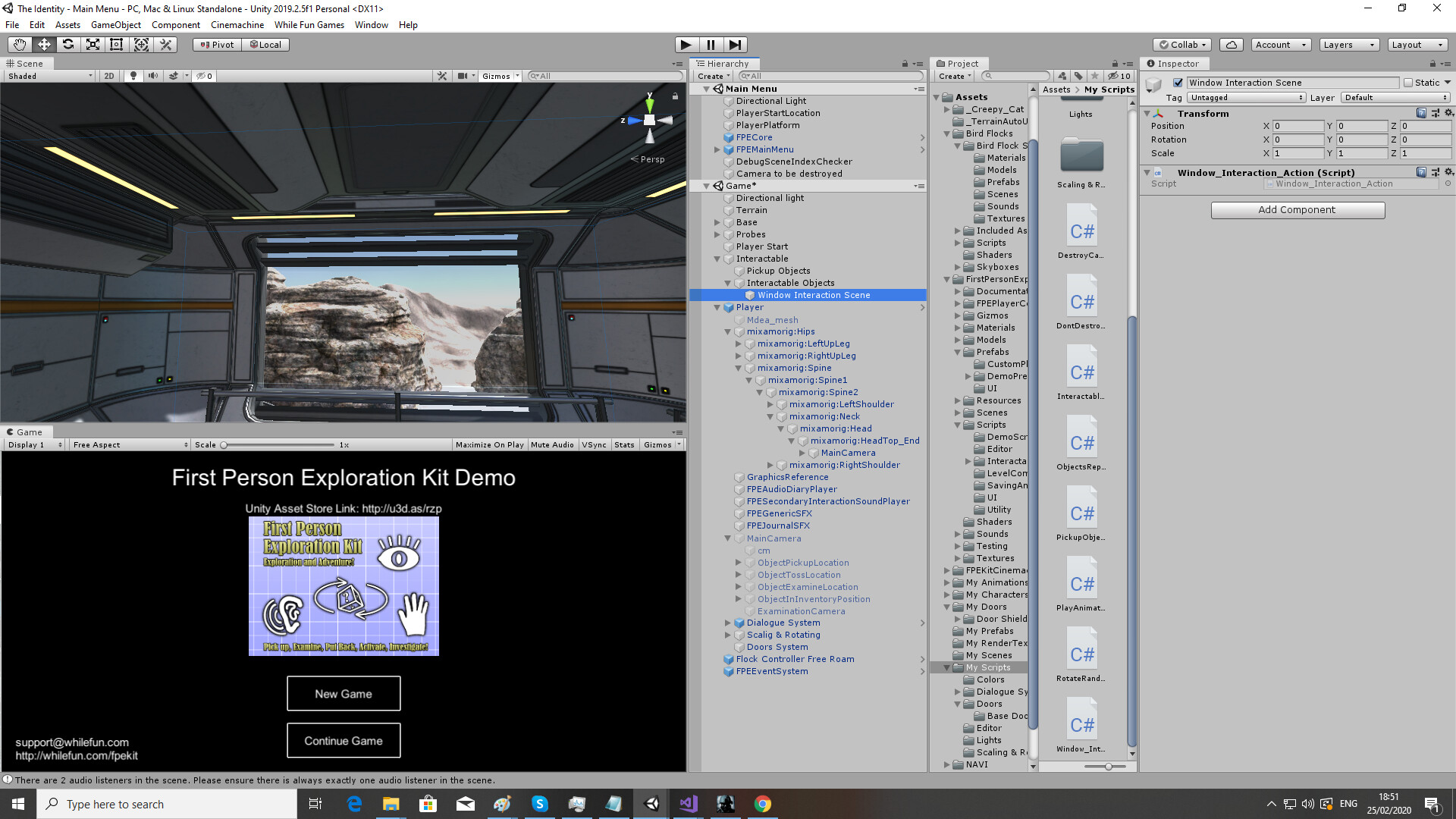 How can I get a reference to the main camera if it's in another scene ...