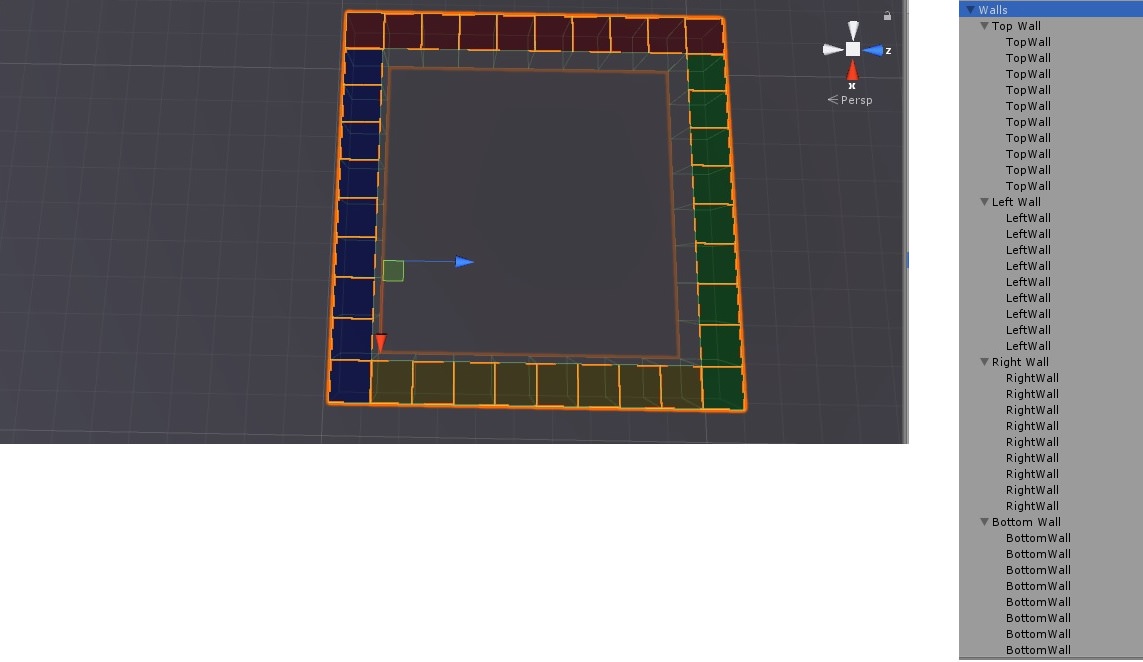 Why when i color the 4 walls or getting all the blocks from the 4 walls they are not equal ...
