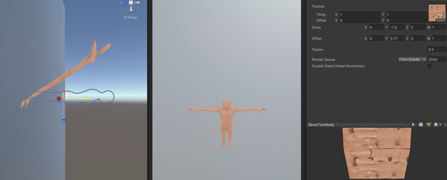 Tilted, skewed 3d character shader. Is my way correct or efficient ? - Unity Engine - Unity ...