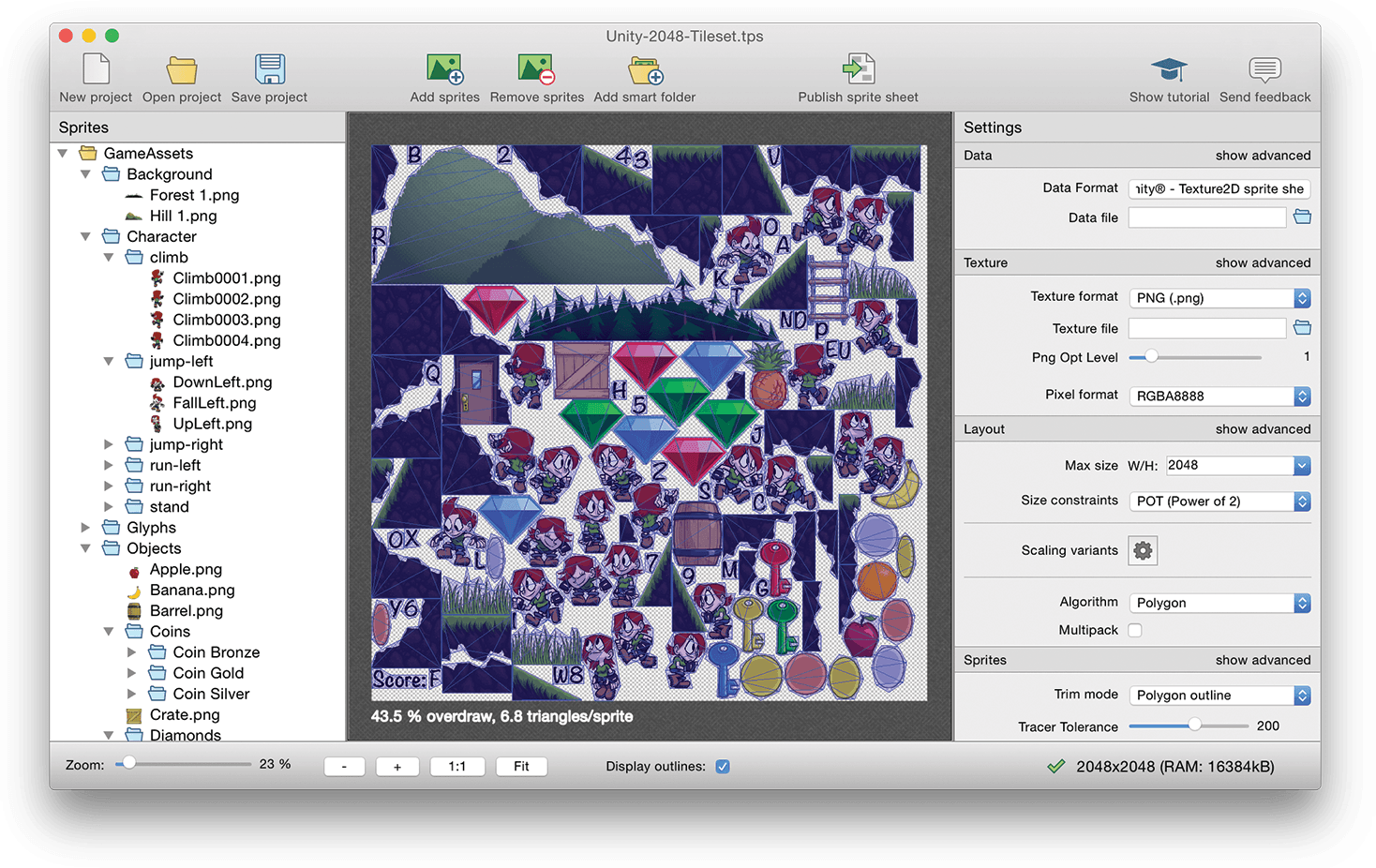 TexturePacker + Importer - Spritesheet generator & Sprite mesh ...