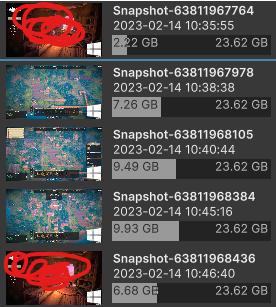 Memory profiler; Textures remain in memory and point to references that have been destroyed ...