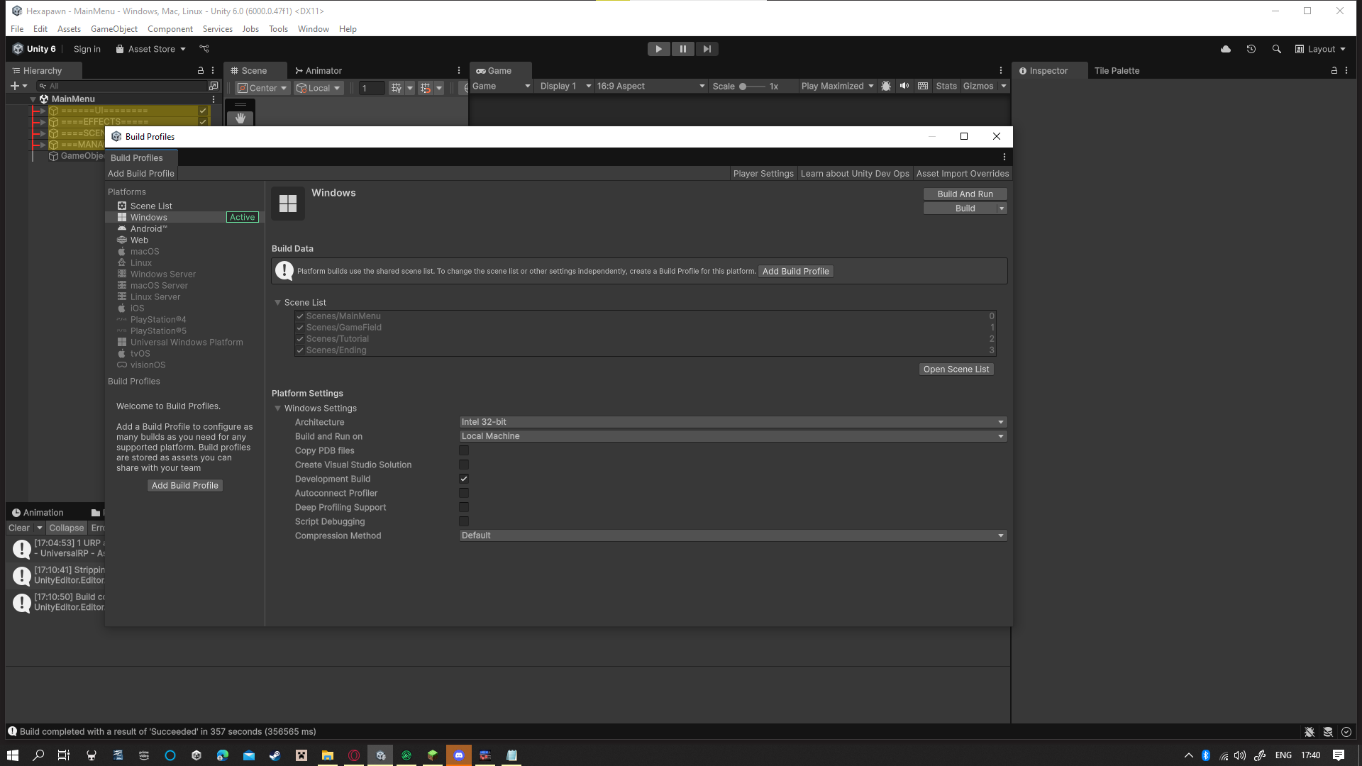 Built game not working - Scenes not loading - Unity Engine - Unity Discussions