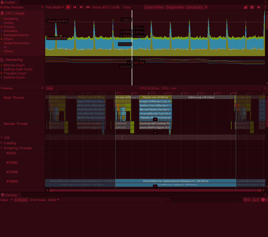 Disable Deep Profile causes Gfx.WaitForPresentOnGfxThread spikes - Unity Engine - Unity Discussions