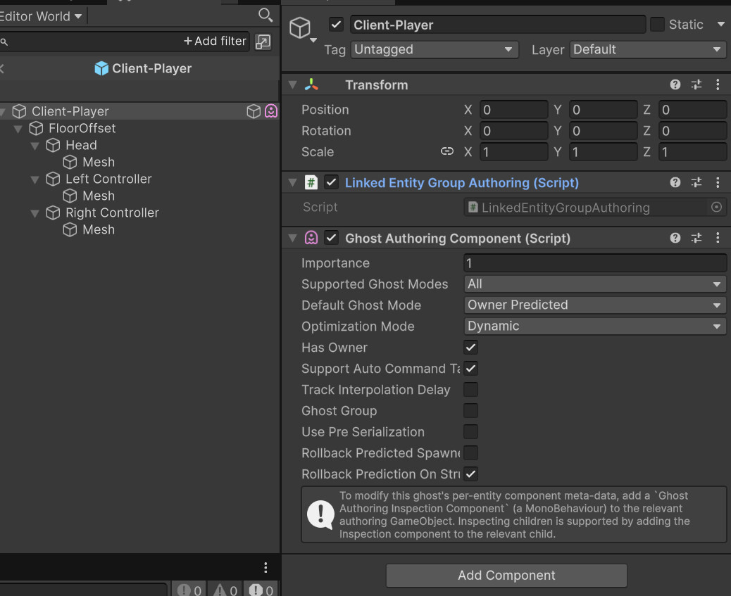 Netcode for Entities XR Rig Setup - Unity Engine - Unity Discussions