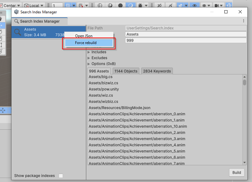 New Unity "Search" (Searcher package) not working consistently - Unity Engine - Unity Discussions