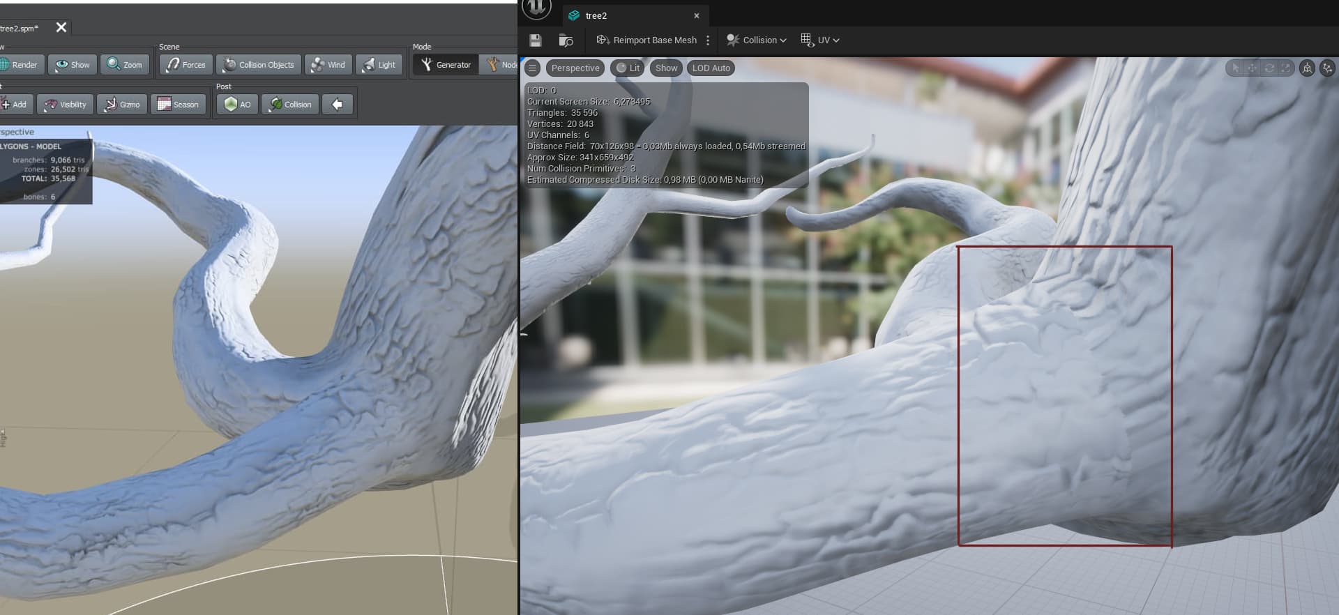 Enabling branch blending inside Unreal Engine 5 - SpeedTree - Unity Discussions