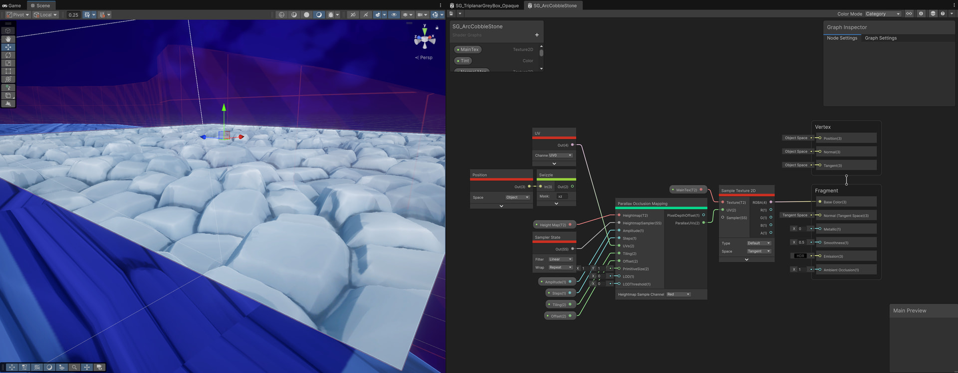 Parallax Occlusion Mapping Incompatible with World Space UV Inputs? - Unity Engine - Unity ...