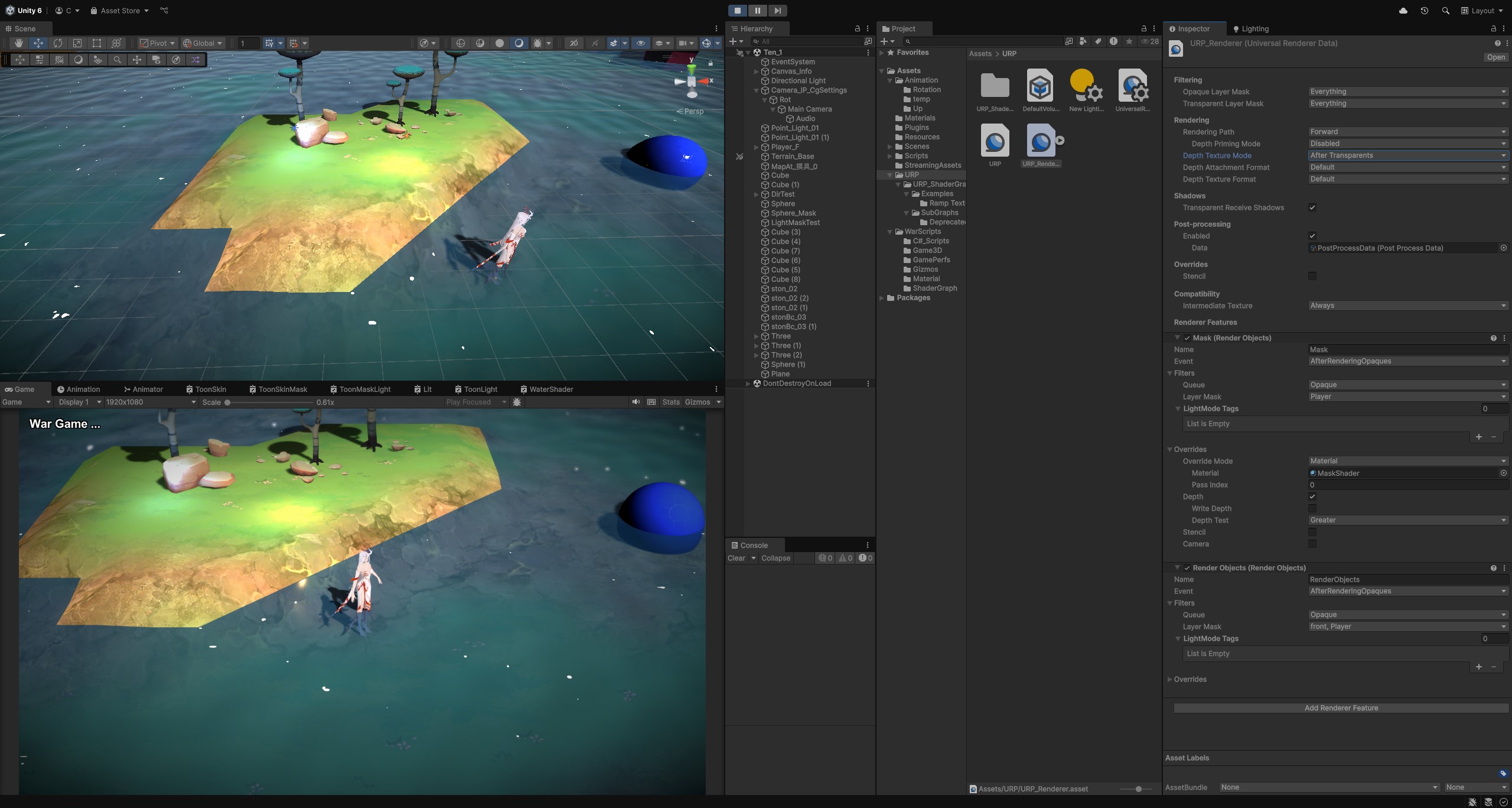 Regarding the issue of water bubbles in Unity's URP rendering: - Unity Engine - Unity Discussions