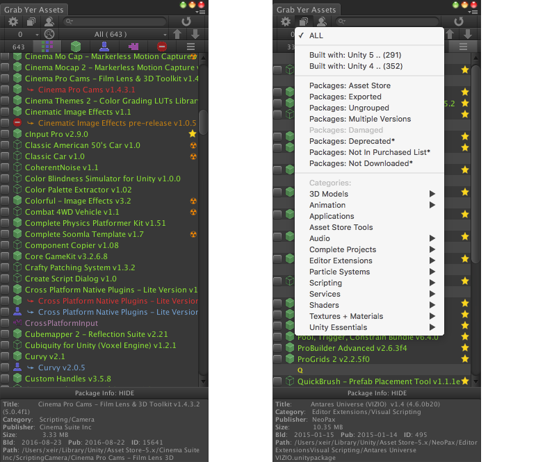 Grab Yer Assets (GYA) v3 - UnityPackage Import & Management - Community ...