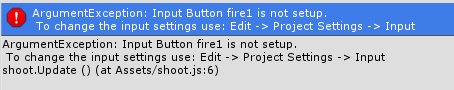 "Input Button fire1 is not setup" - Unity Engine - Unity Discussions