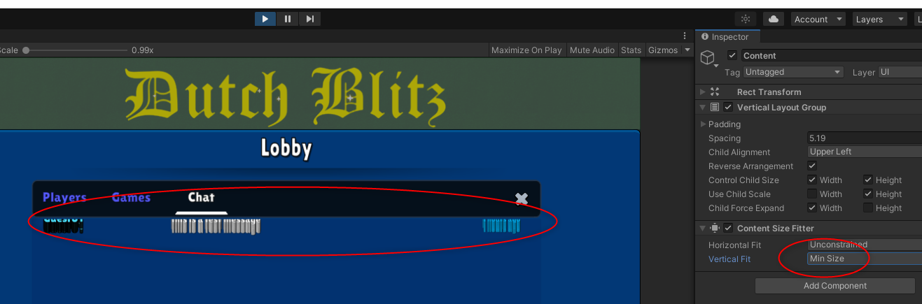 Trouble sizing items inside scrollview with vertical layout group and content size fitter ...