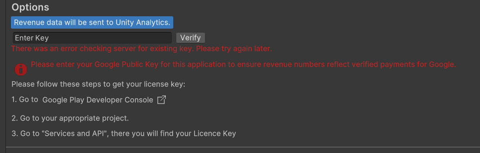 Confusion about getting Google Play License key - Unity Services - Unity Discussions