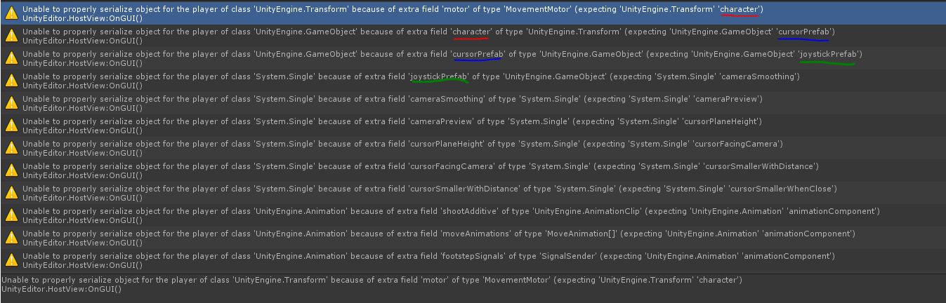 Unable to properly serialize object - Works in editor but not builds ... Unable to properly serialize object - Works in editor but not builds ...