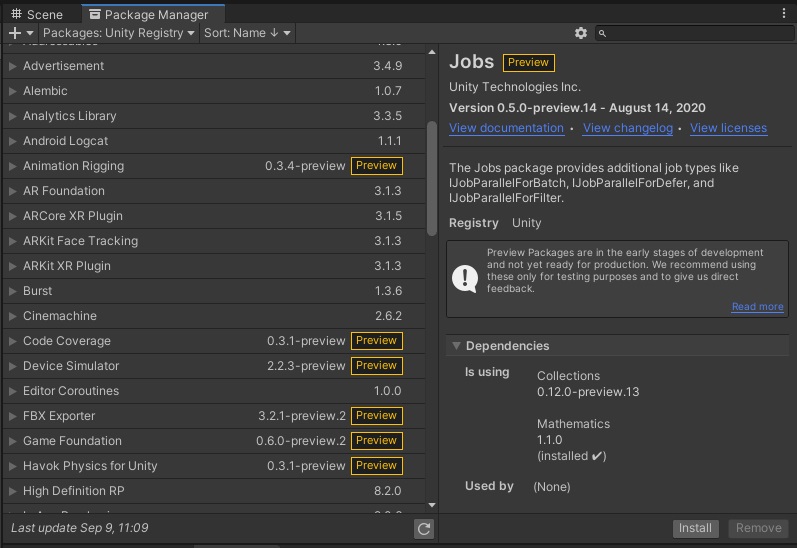 Where is the collections package in Unity 2020? - Unity Engine - Unity ...