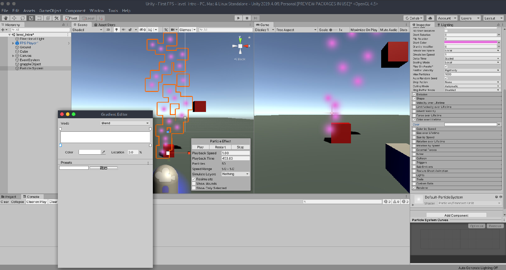 (Particle system) Color over lifetime not letting me change color - Unity Engine - Unity Discussions