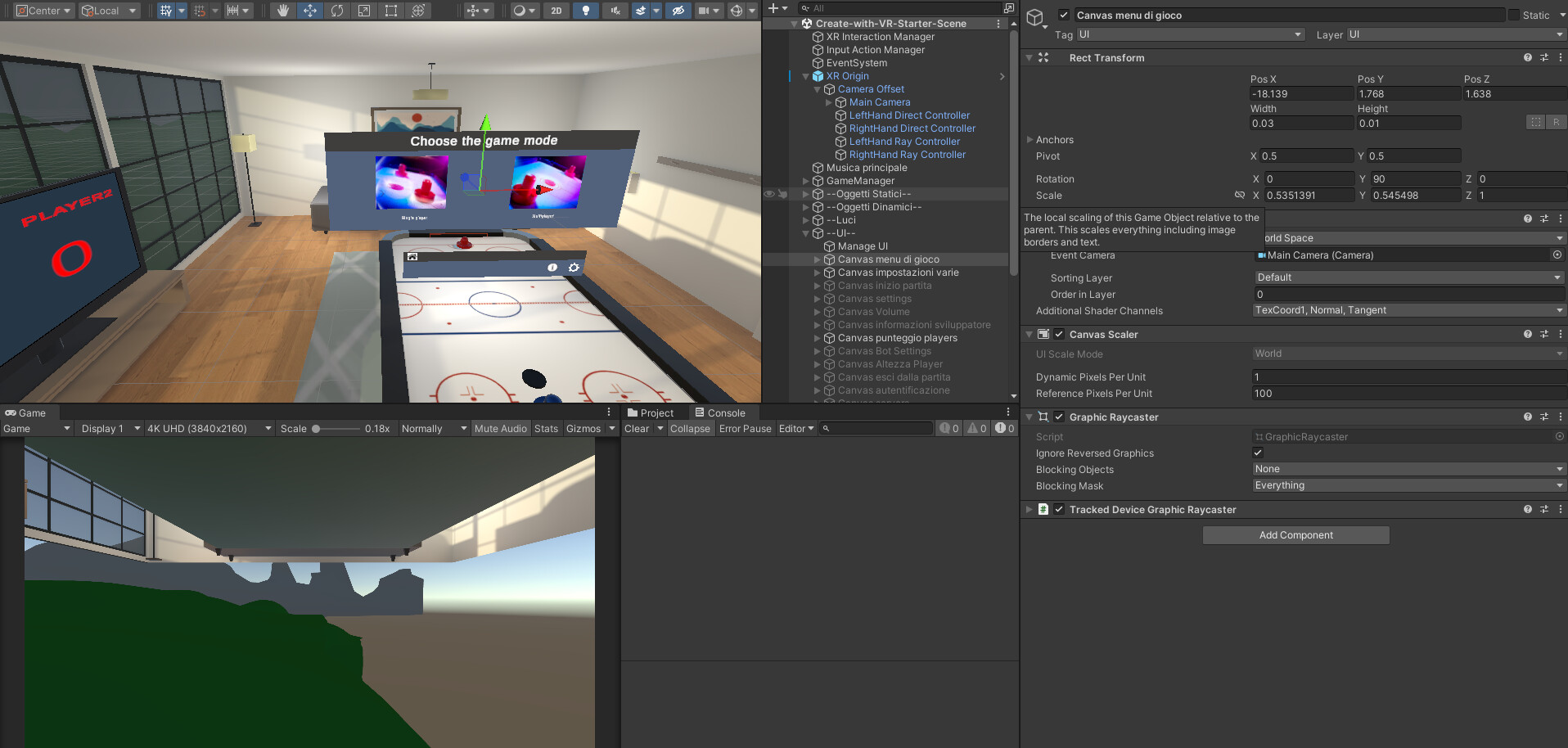 Ui follows the headset and the game render just in 1 eye - Unity Engine - Unity Discussions