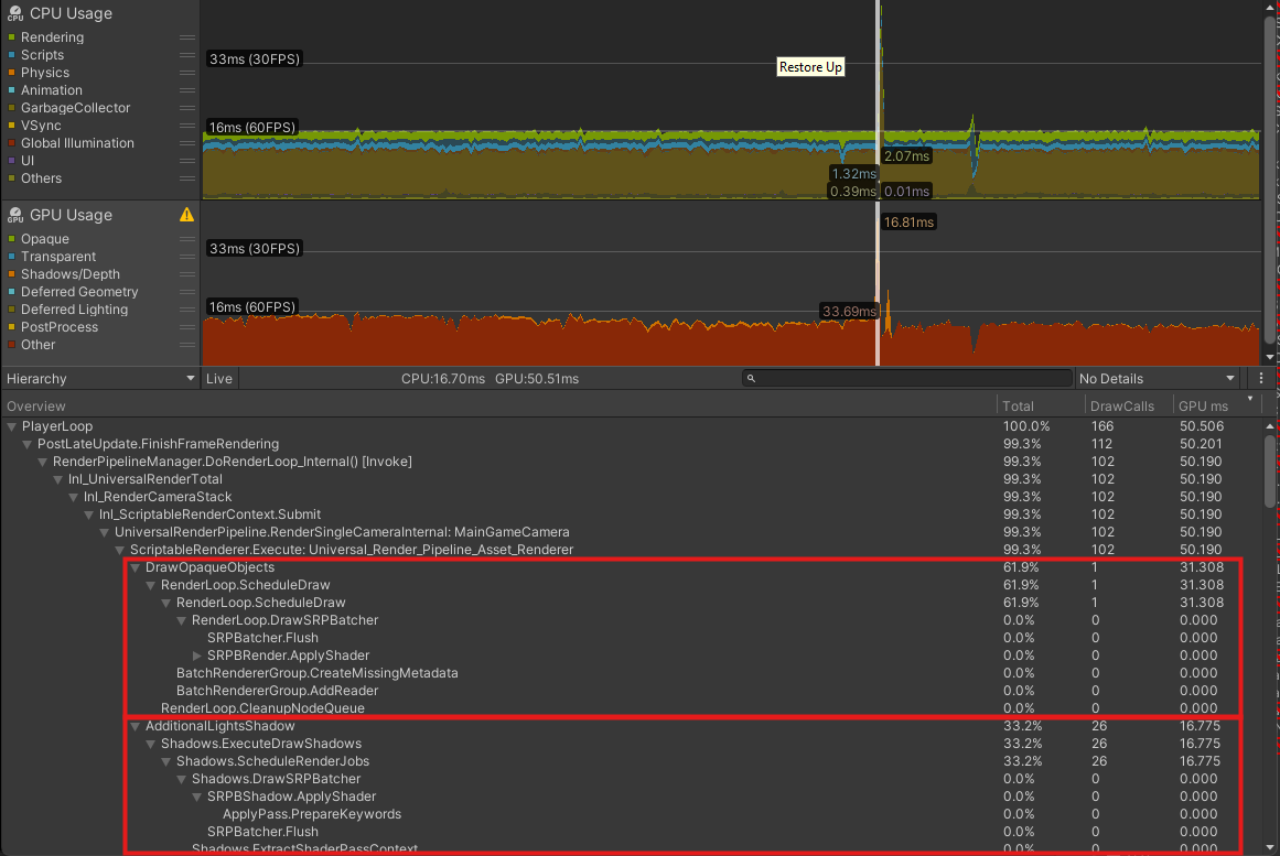Unexplained single frame GPU spikes (profiler not showing anything of note) - Unity Engine ...